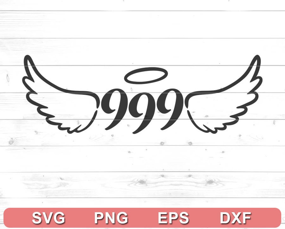 Angel Number 999 SVG: Spiritual Design for Cricut, Silhouette (digital ...