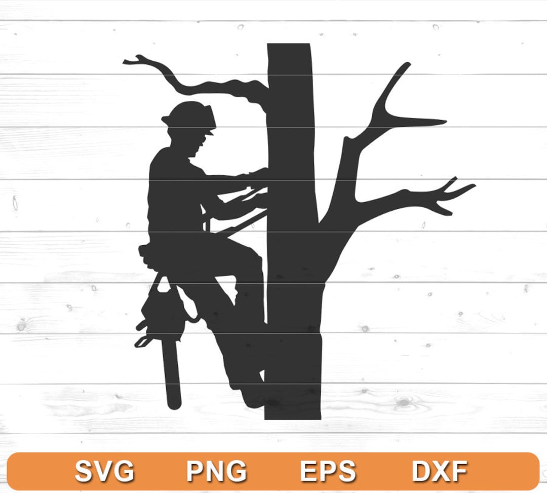 Tree Arborist SVG - Tree Services Svg, Tree Cutter Climbing Files for ...