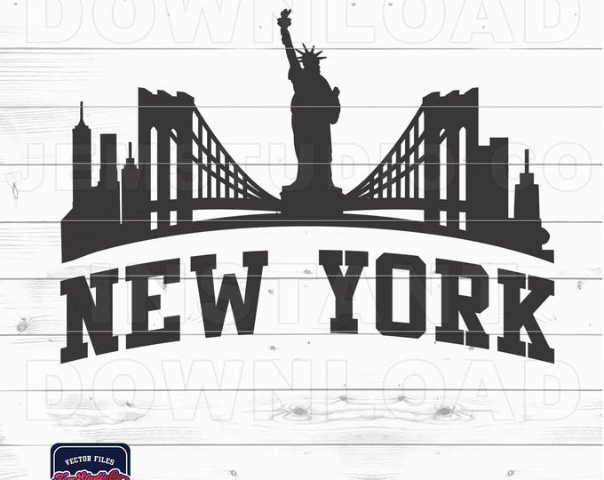 New York Svg, NYC Svg, New York City Skyline Cityscape Svg, Silhouette ...