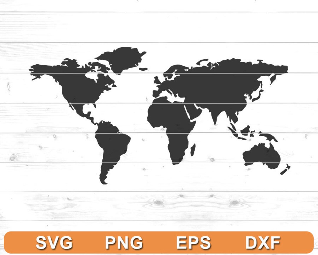 World Map Svg World Map Clip Art Cricut Diysilhouette - Etsy UK