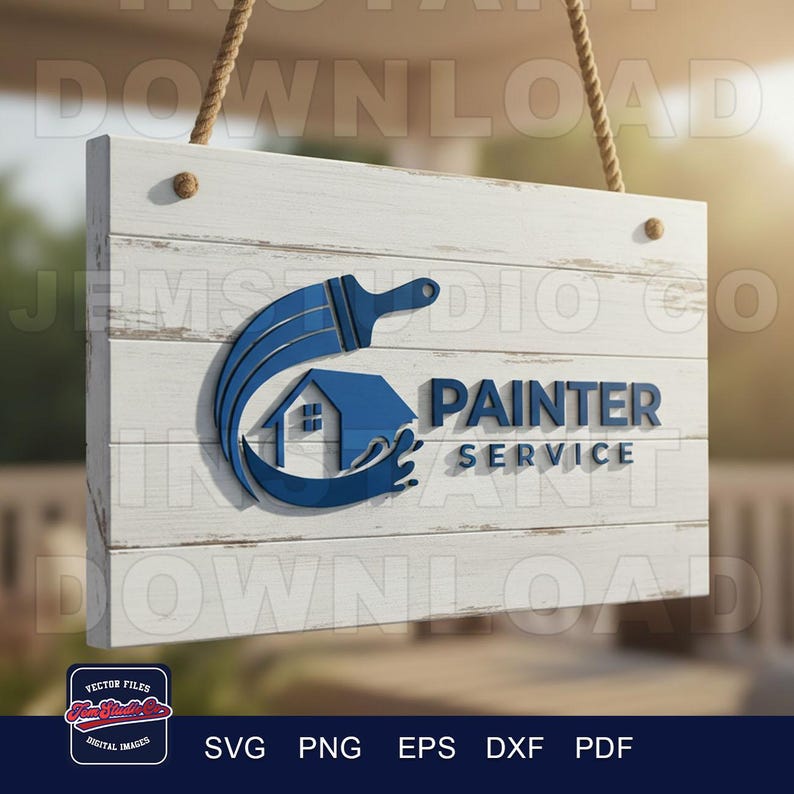 House Painting SVG: Painter Service Logo Design (digital Download) - Etsy