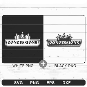 Concessions Sign SVG: Home Theater Clipart (digital Cut File) - Etsy ...