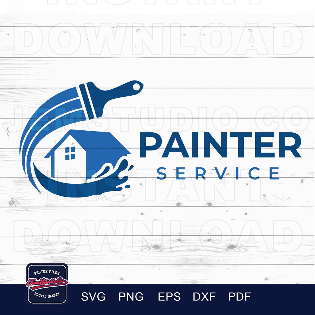 House Painting SVG: Painter Service Logo Design (digital Download) - Etsy
