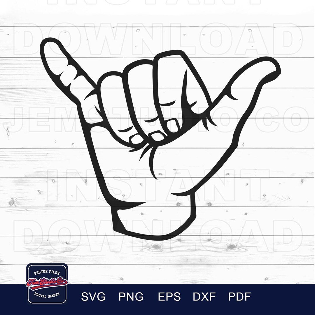 Shaka Hand Sign SVG: Hang Loose Shirt Design (digital Download) - Etsy