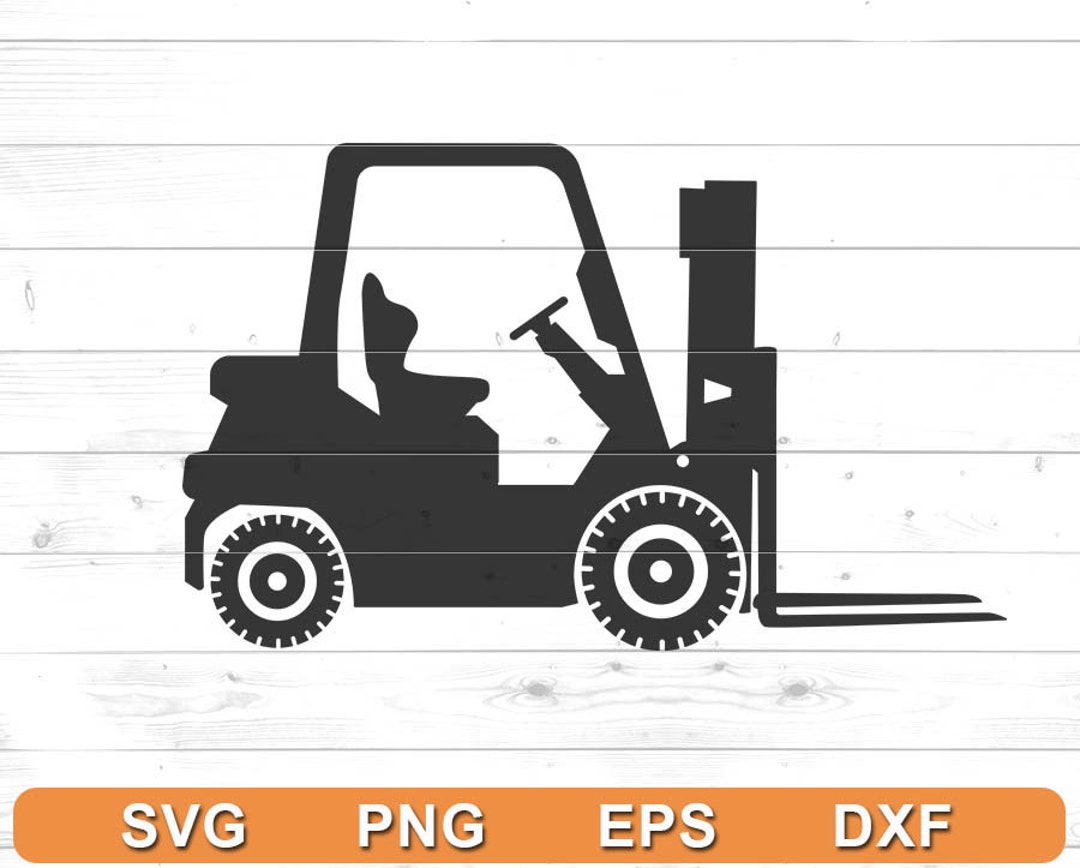 Forklift SVG - Forklift Clipart, Forklift Files for Cricut & Silhouette ...