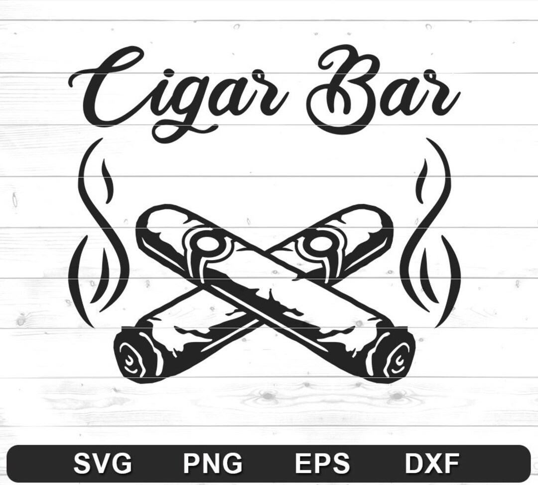 Cigar Bar SVG Carved Wood Sign, Cigar Decor, Cigar Gifts, Cigar Svg Cut ...