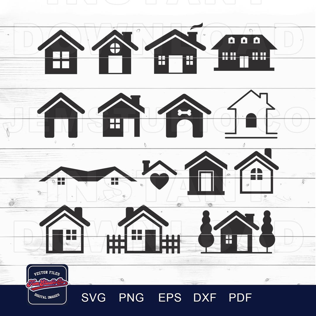 House Clipart SVG Bundle: Realtor Real Estate Design (digital Download ...