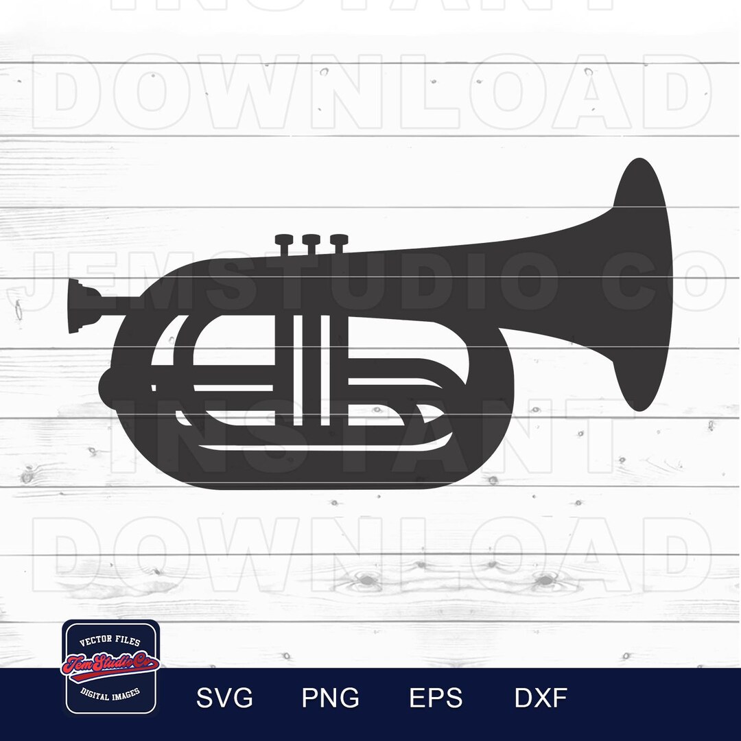 Baritone Clipart – Instrument Cut Files for Cricut, Silhouette (svg ...