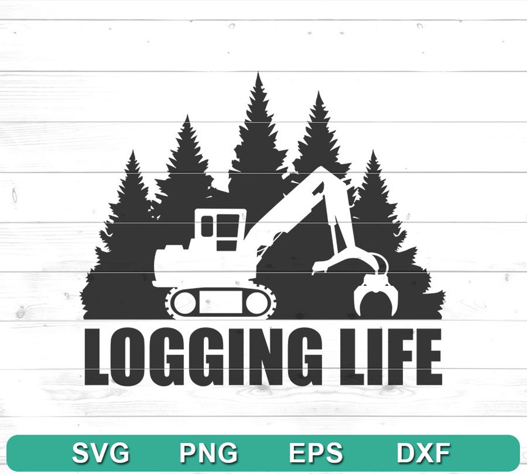 Logging Life Log Loader SVG File - Forest Scene SVG - Files for Cricut ...