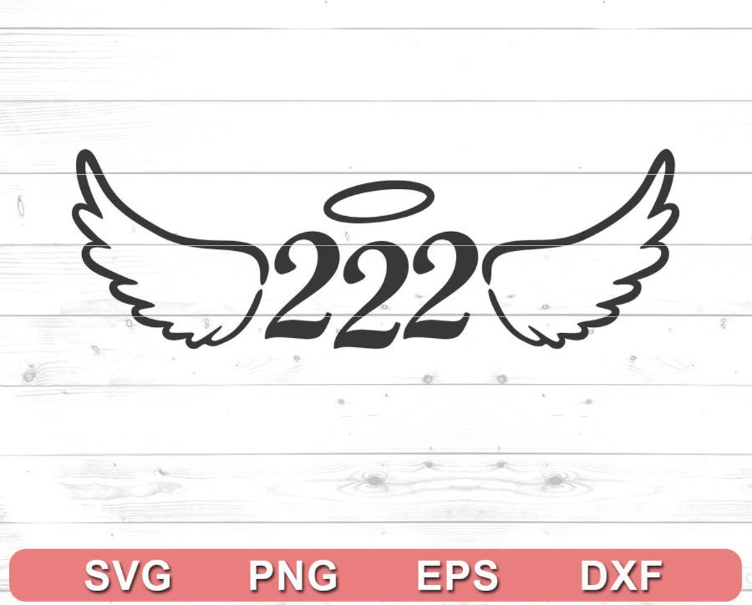 Angel Number 222 Svg Spiritual Svg, Trendy Design for Hoodie, Tshirt ...
