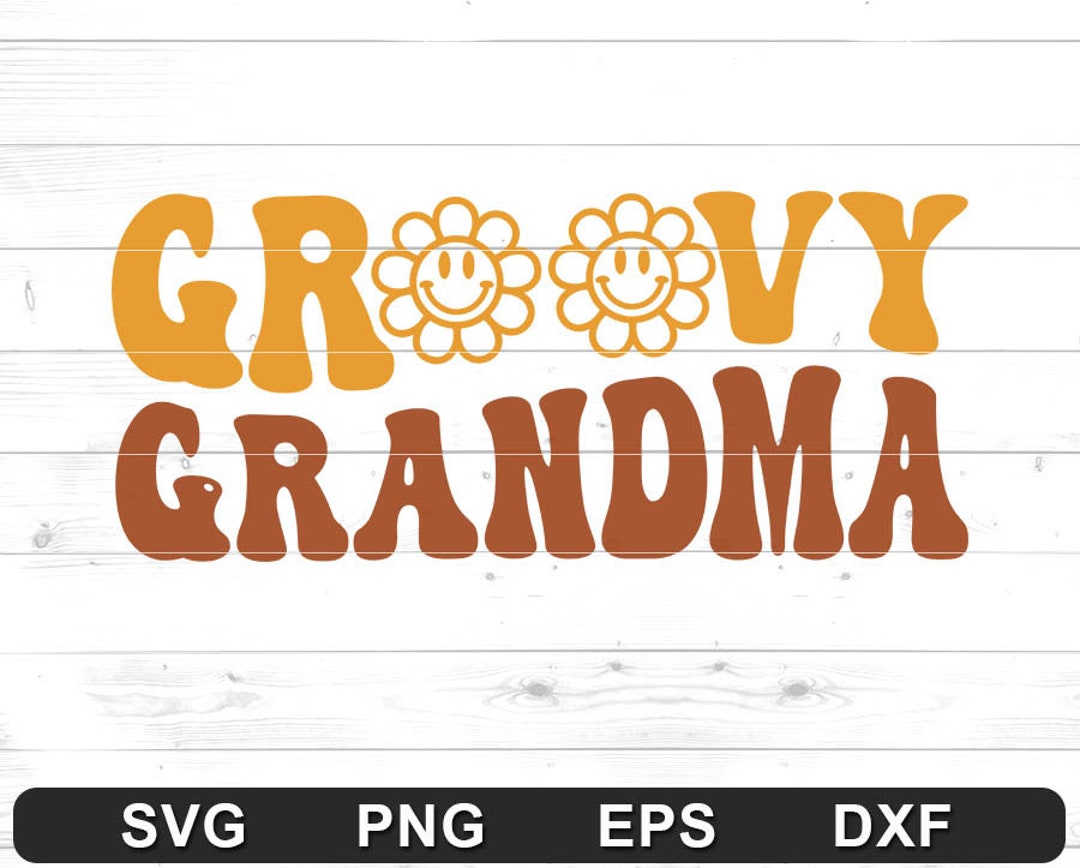 Groovy Grandma Svg 70s Retro Grandma Boho Pregnancy Reveal Themed