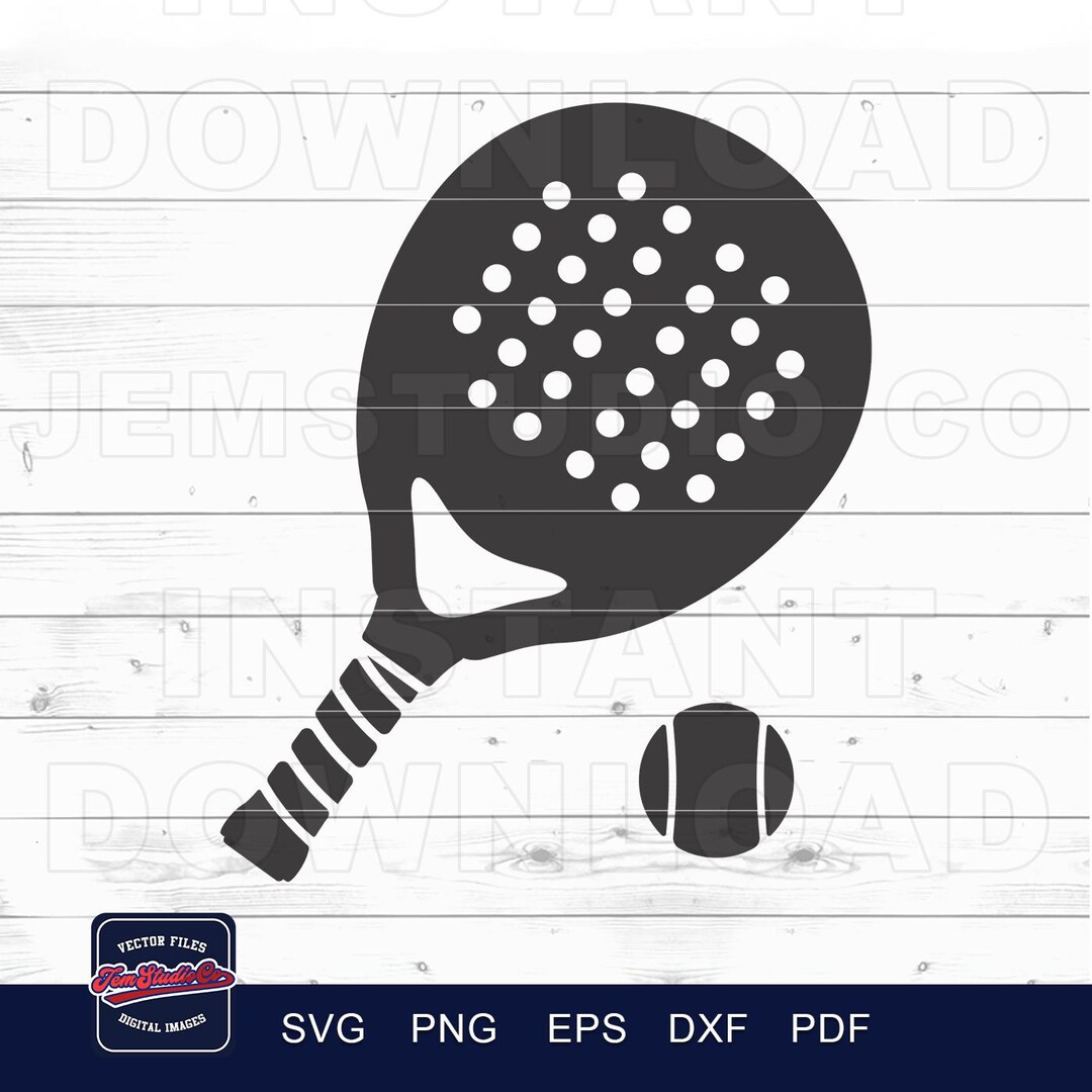 Padel Racket SVG File: Tennis DIY Cricut Silhouette Stencil (digital ...