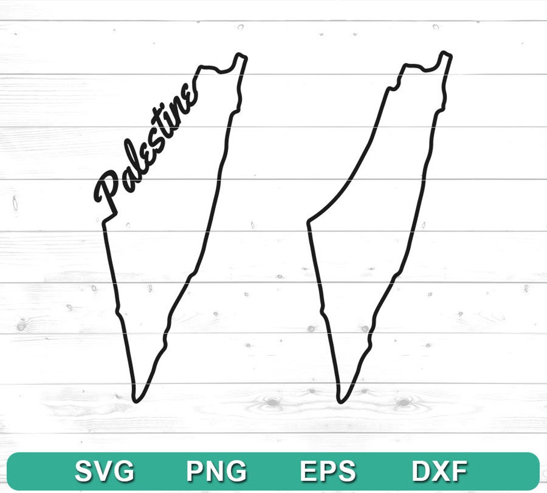 Palestine SVG Palestine Outline Vector File, Country Svg Files for ...