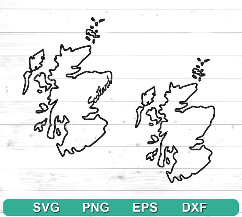 Scotland Outline SVG: Scottish Silhouette Cut Files (digital Download ...