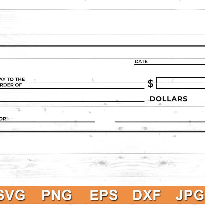 Blank Check Svg - Etsy