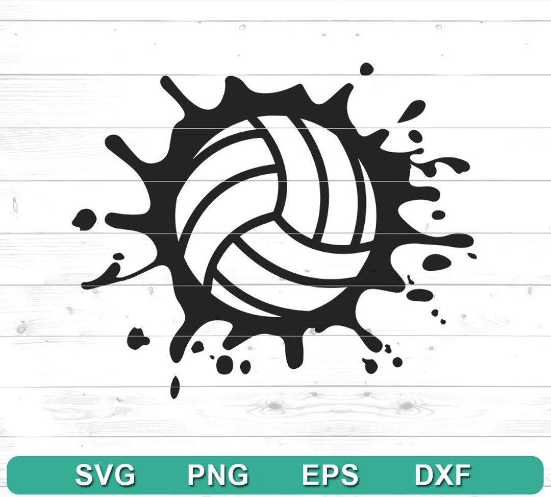 Volleyball Ball Splat Ink SVG (svg, Png, Eps, Dxf) - Etsy