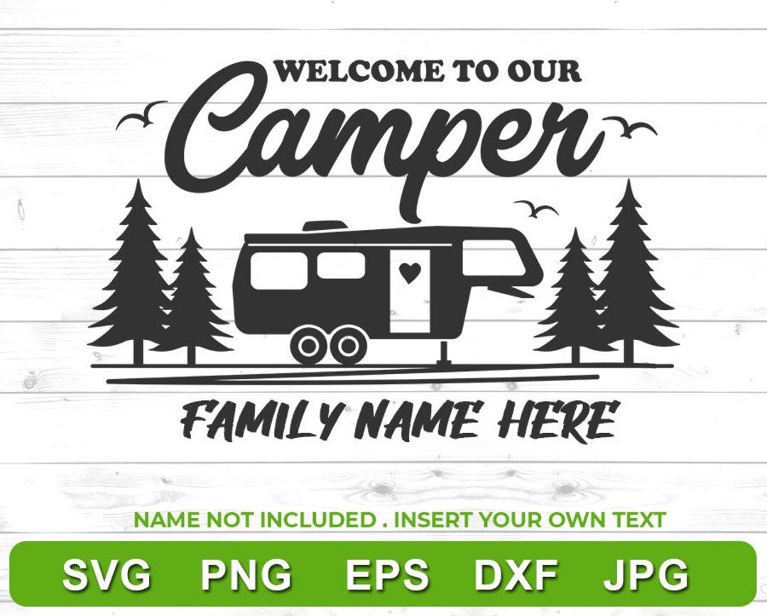 5th Wheel Camper Svg-fifth Wheel Camping Svg-travel Trailer Design- RV ...