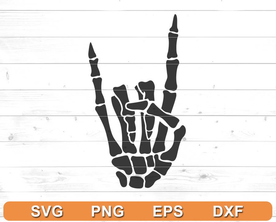 Skeleton Rock SVG - Halloween Skeleton Svg, Design for Hoodie, Tshirt ...