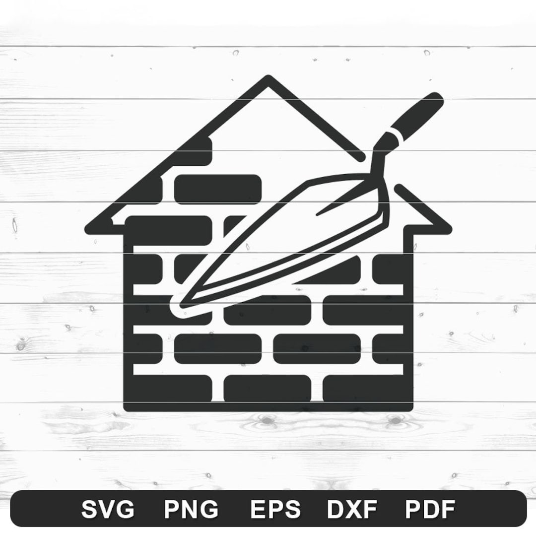 Trowel With Bricks SVG - Bricklayer SVG File, Masonry Svg Design (svg ...