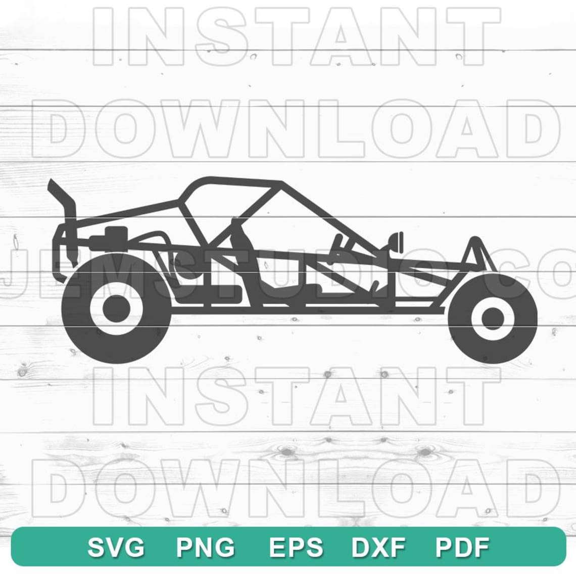 Off Road Buggy SVG: Sand Rail Dune Buggy Vector Clip Art (digital ...