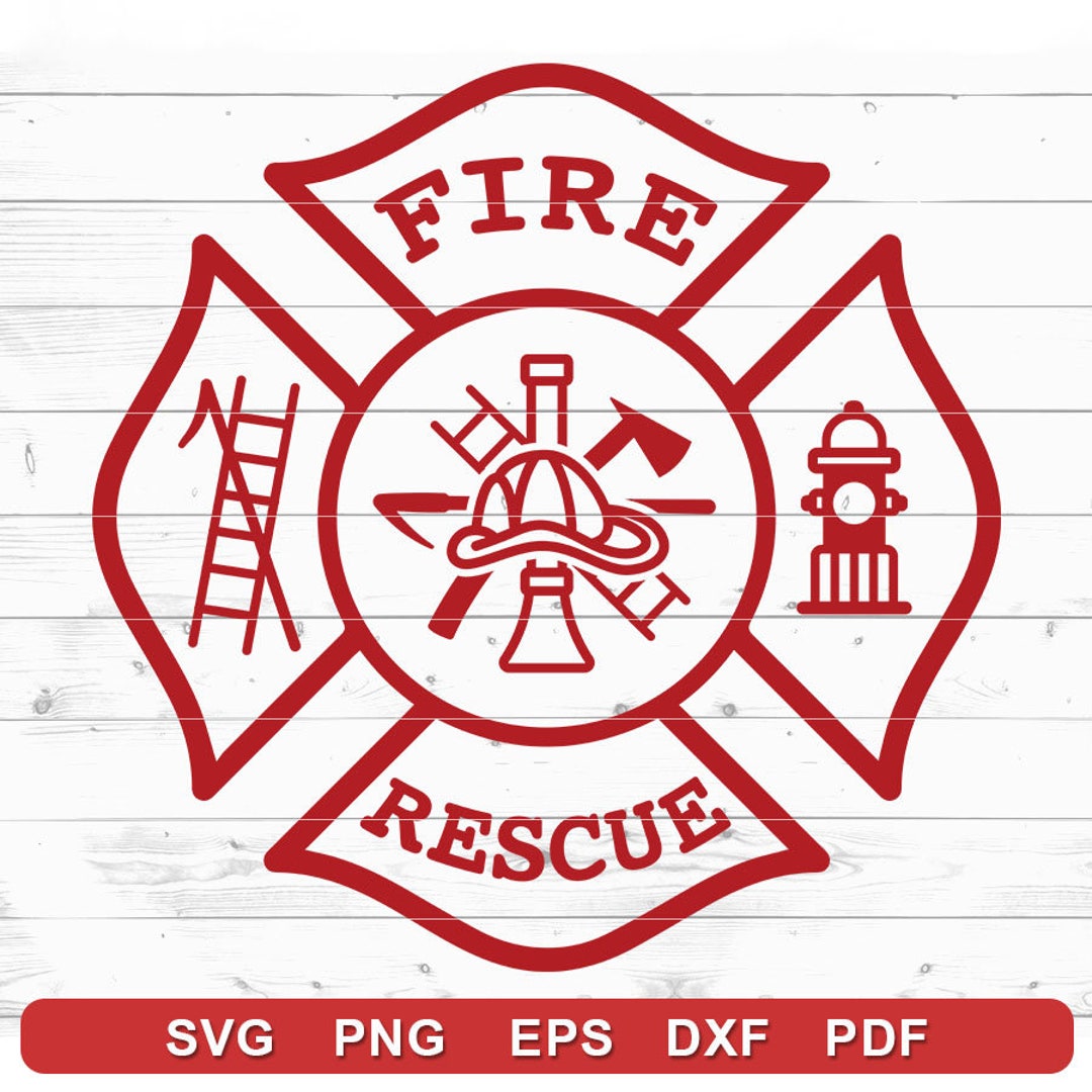 Fire Rescue Emblem SVG - Firefighter Clipart Clipart, Cricut DIY ...