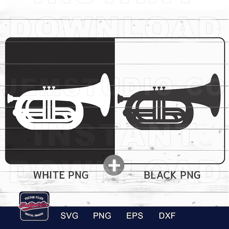 Baritone SVG – Baritone Instrument Cut Files for Cricut, Silhouette ...