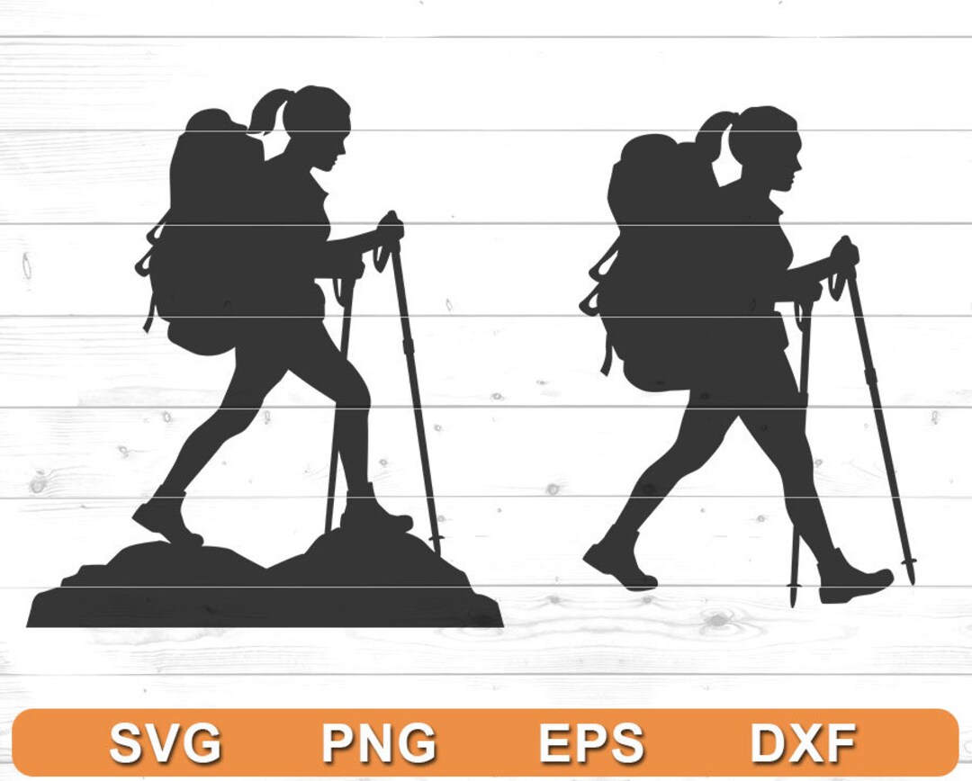 Female Hiker SVG - Woman Hiking Svg, Camping Svg - Cricut DIY ...