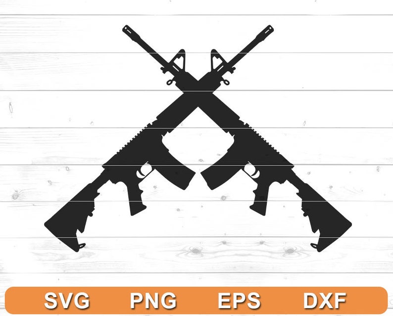 AR-15 Crossed SVG Gun Silhouette Ar-15 Vector Clipart M-16 - Etsy Australia