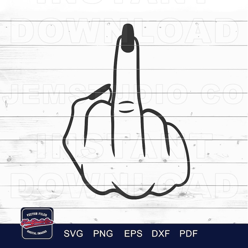 Middle Finger Svg - Etsy