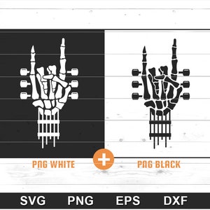 Rock and Roll Skeleton Guitar SVG - Music Lover, Skeleton Guitar Svg ...
