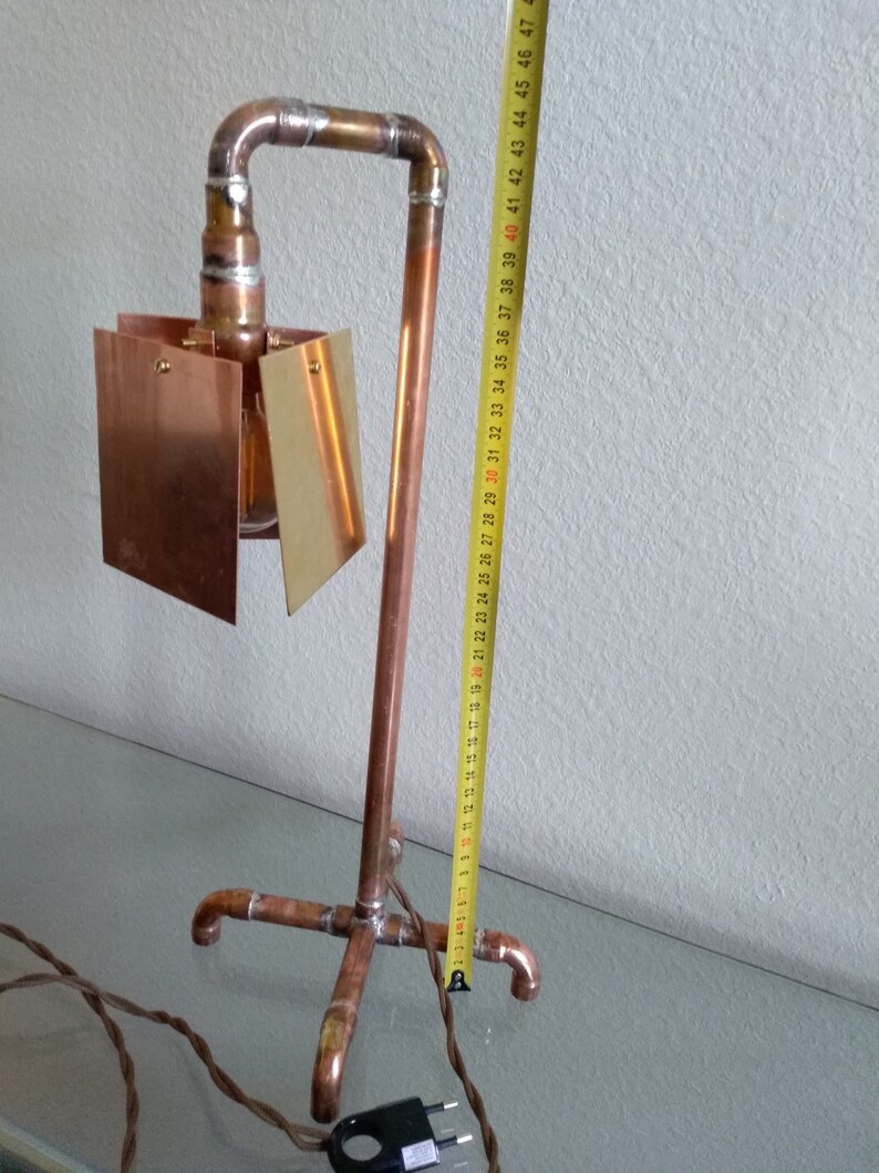 Industrial Concrete Copper Table Lamp, Industrial Lamp, Table Lamps ...