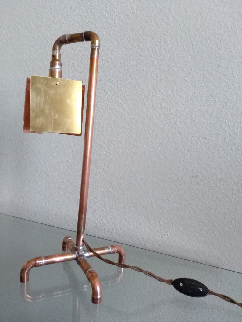 Industrial Concrete Copper Table Lamp, Industrial Lamp, Table Lamps ...