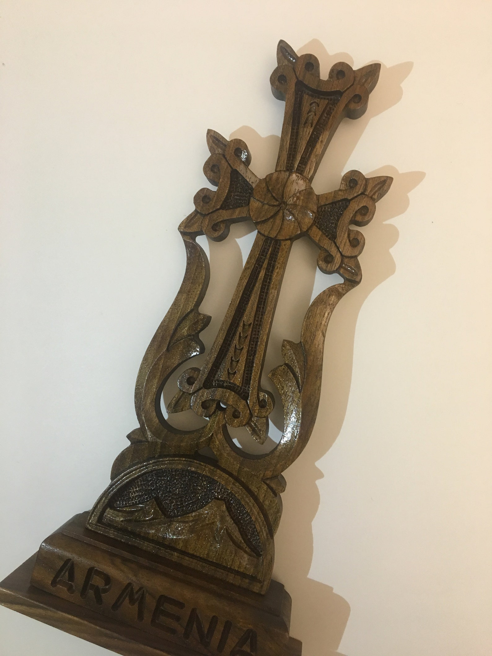 Wood Cross From ARMENIA Christian Decor / Armenian Cross - Etsy