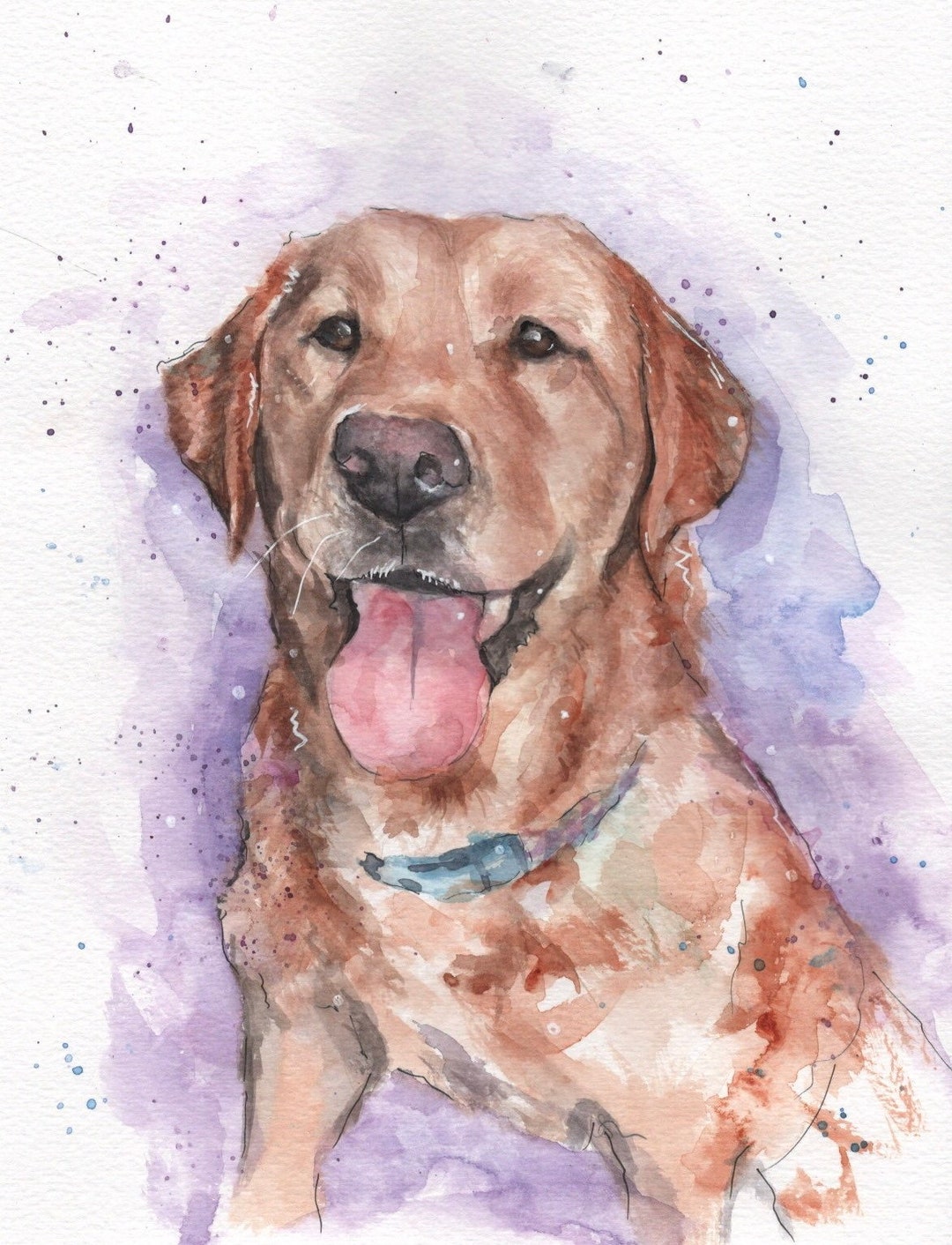 Labrador, Watercolour Print, Pet Portrait, Labrador Picture, Home Decor ...