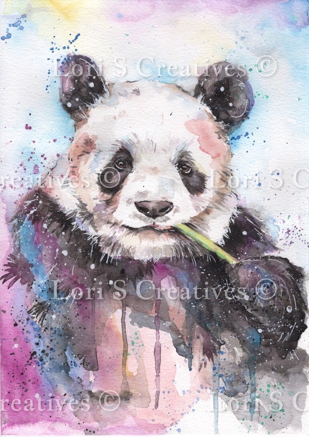 Panda Watercolour, Panda Print, Picture, Panda Present, Wall Art, Home ...