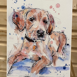 Fox Red Labrador Watercolour Print Labrador Painting Print | Etsy