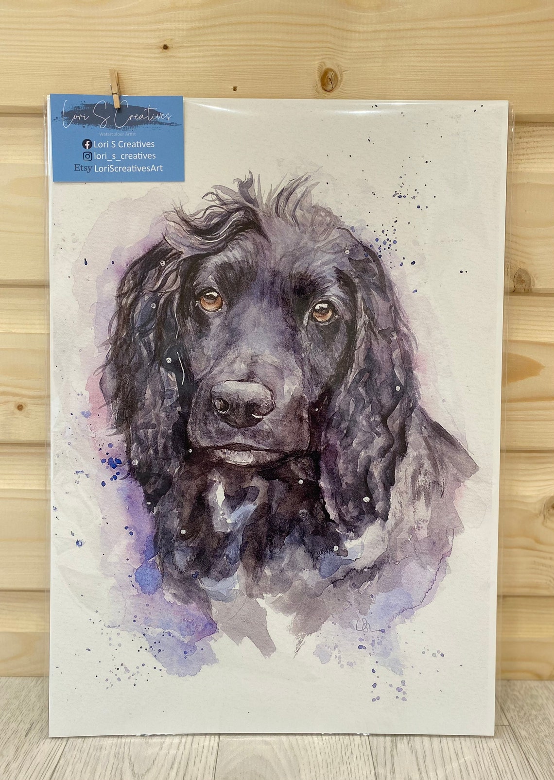 Cocker Spaniel Watercolour Print Picture Hound Working - Etsy UK