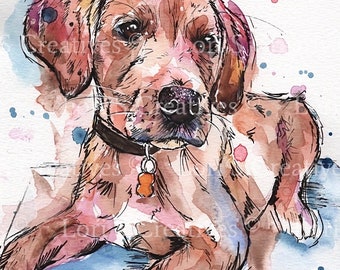 Red Labrador Painting - Etsy