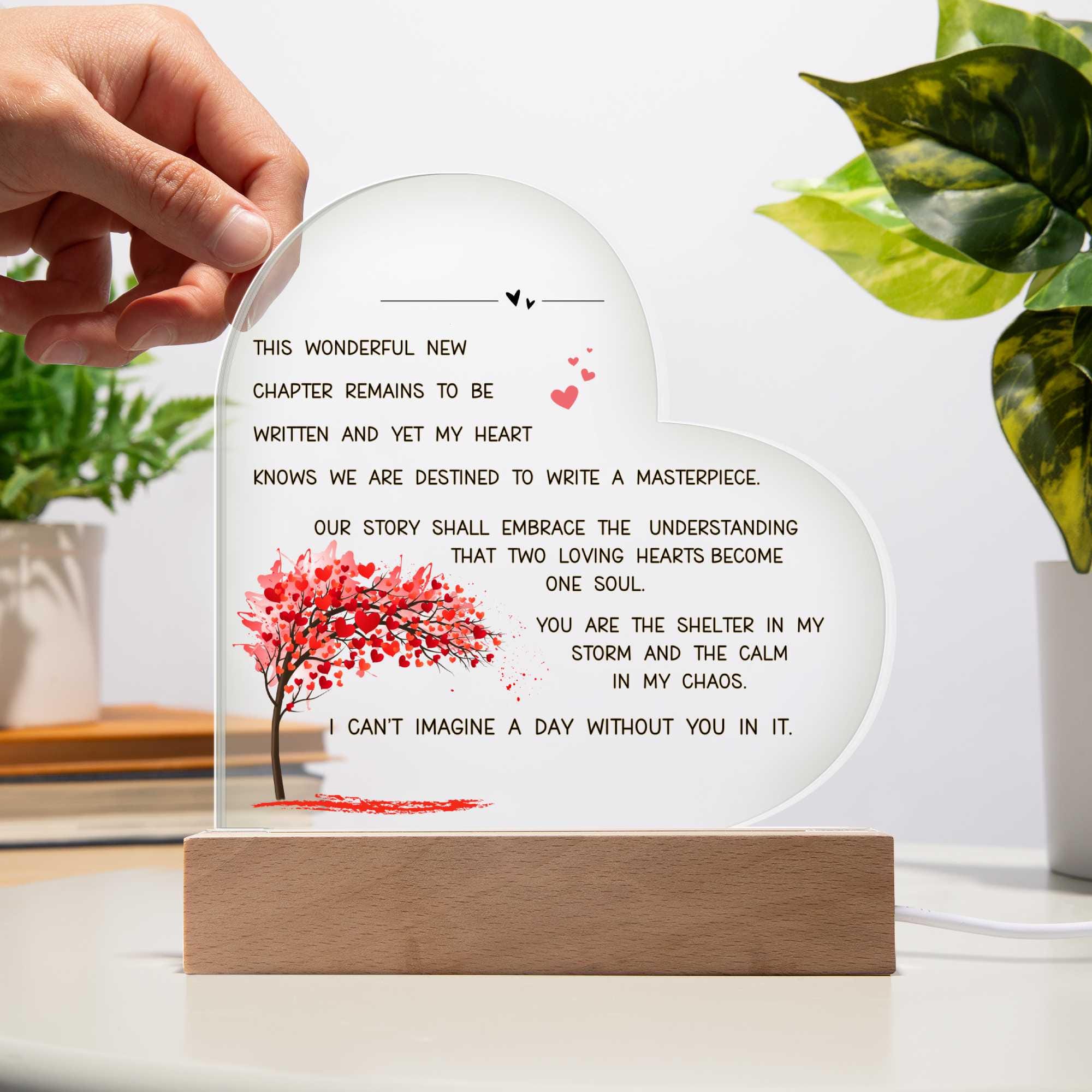 A HEART TOUCHING MESSAGE of Love and Commitment | Acrylic Heart Plaque ...