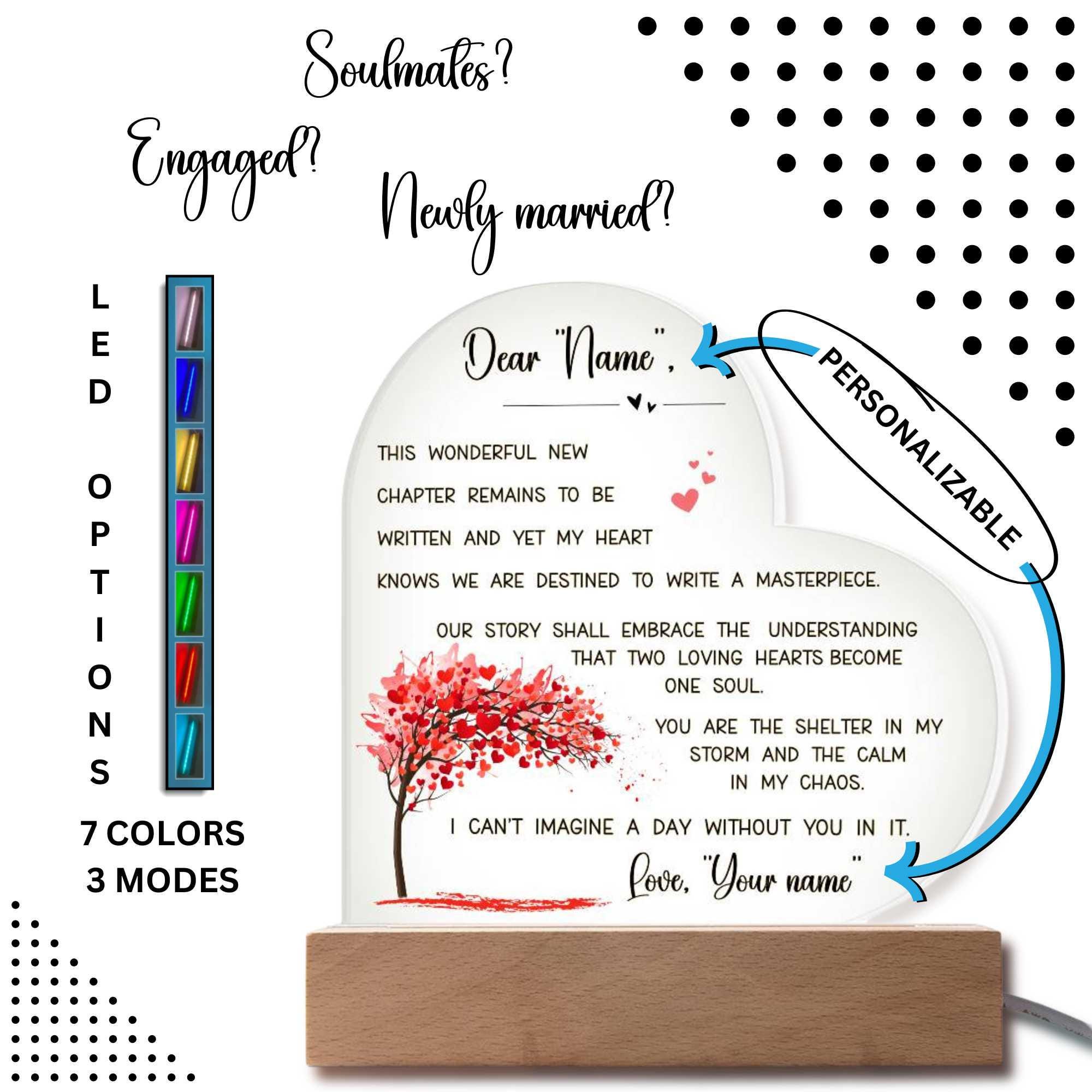 A HEART TOUCHING MESSAGE of Love and Commitment | Acrylic Heart Plaque ...