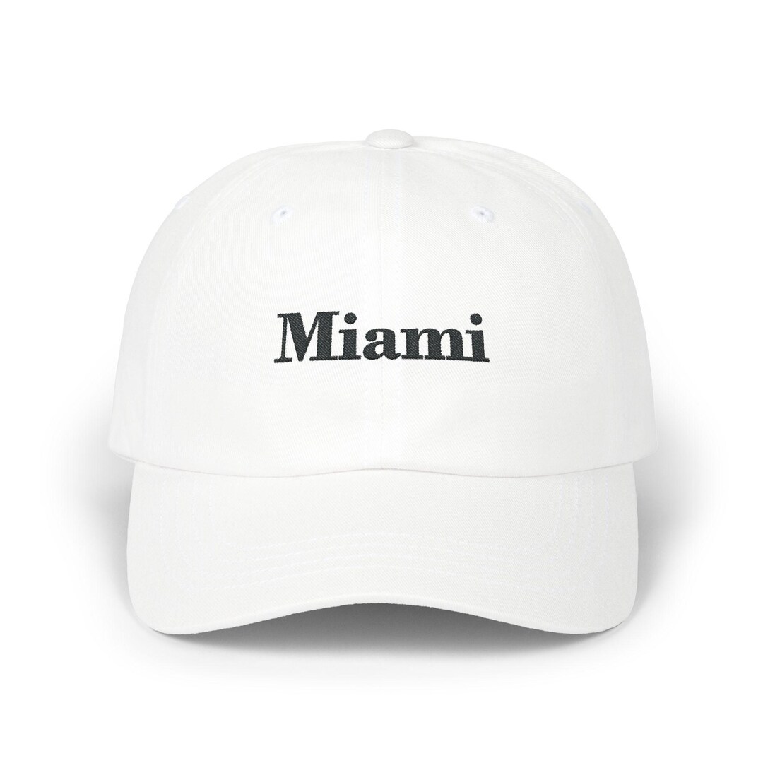 Miami Embroidered Hat, Beach Baseball Cap, Vintage Dad Hat, Summer ...
