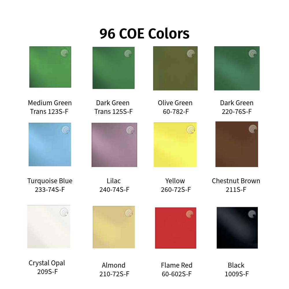 96 COE 1" 3pk Mini Precut Cat Laying Down Fused, Stained Glass, and ...