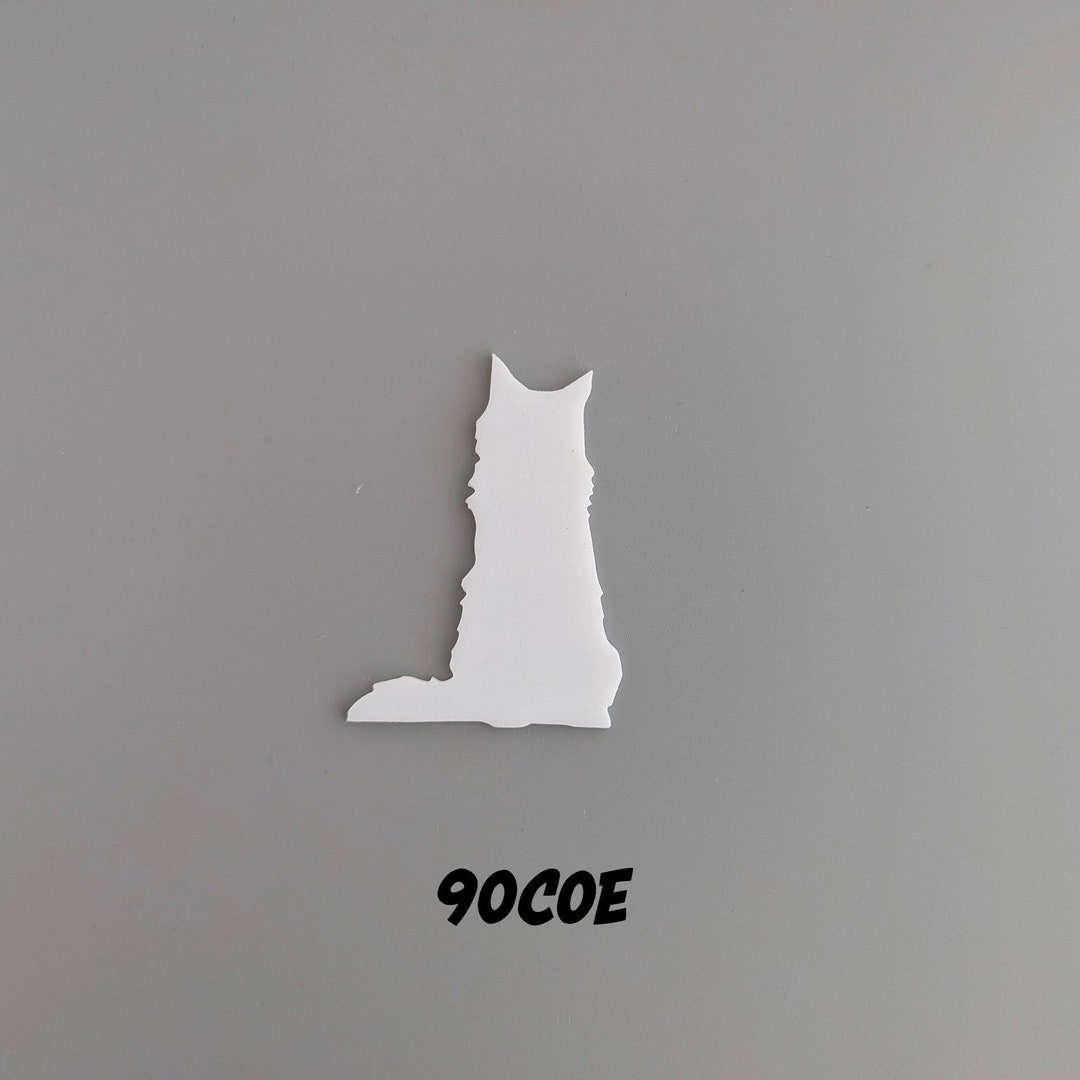 90 COE 2 5/8" Precut Glass Fluffy Cat #2 Fused Stained Glass Mosaic ...