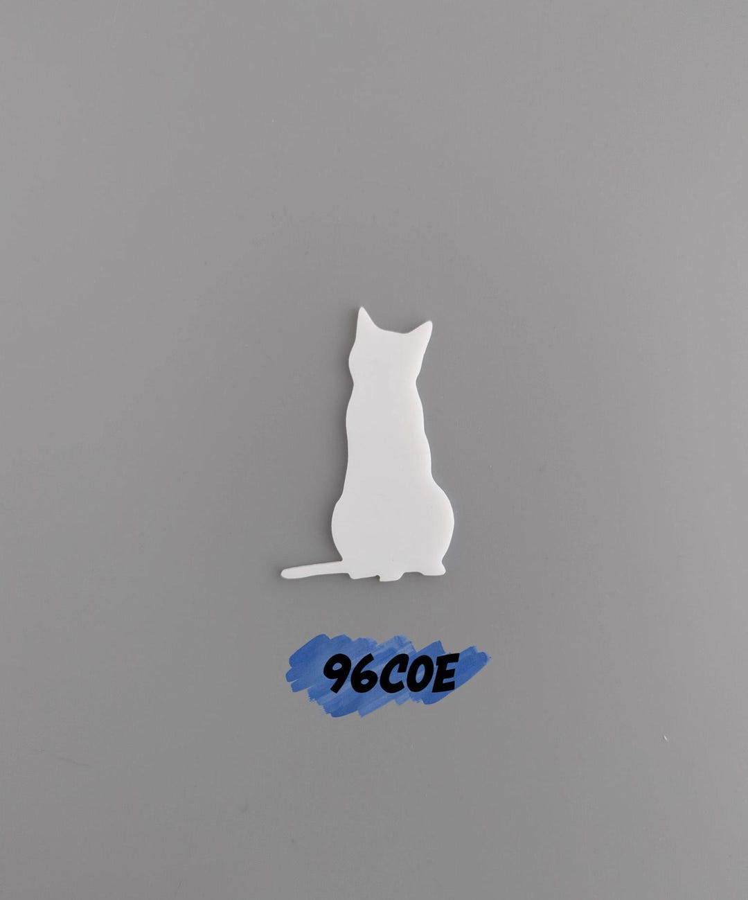 96 COE 2 3/4" Precut Sitting Cat #4 Glass Shape for Fused Stained Glass ...