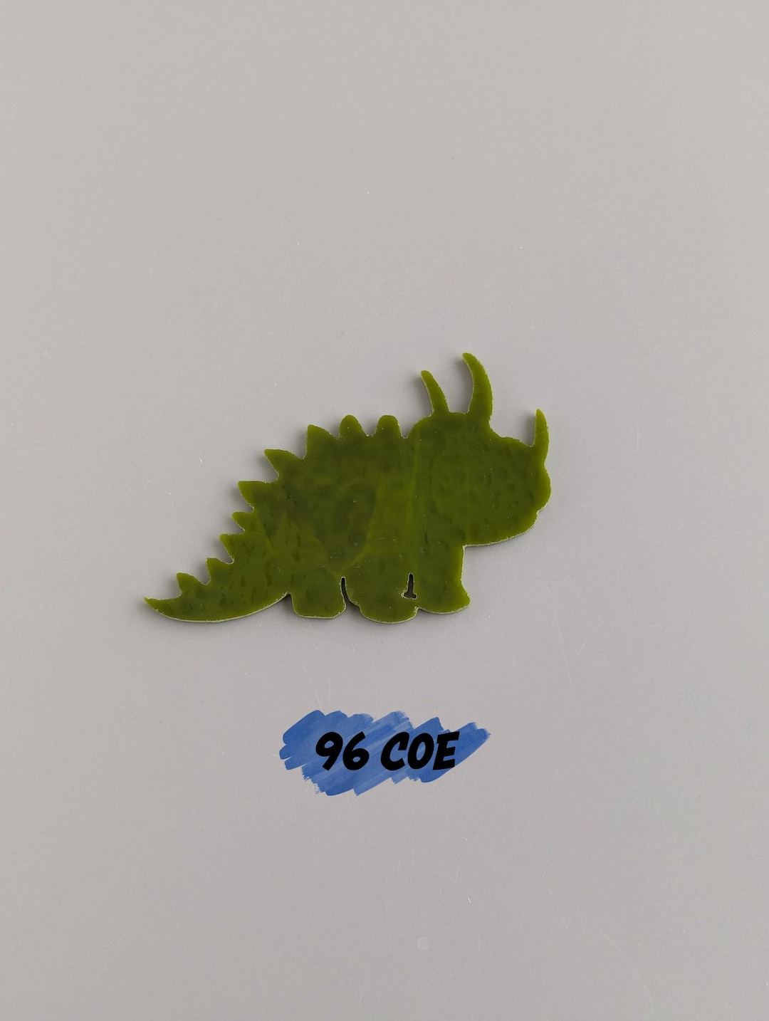 96 COE 2" Stegosaurus Precut Glass Shape for Fused Stained Glass and ...