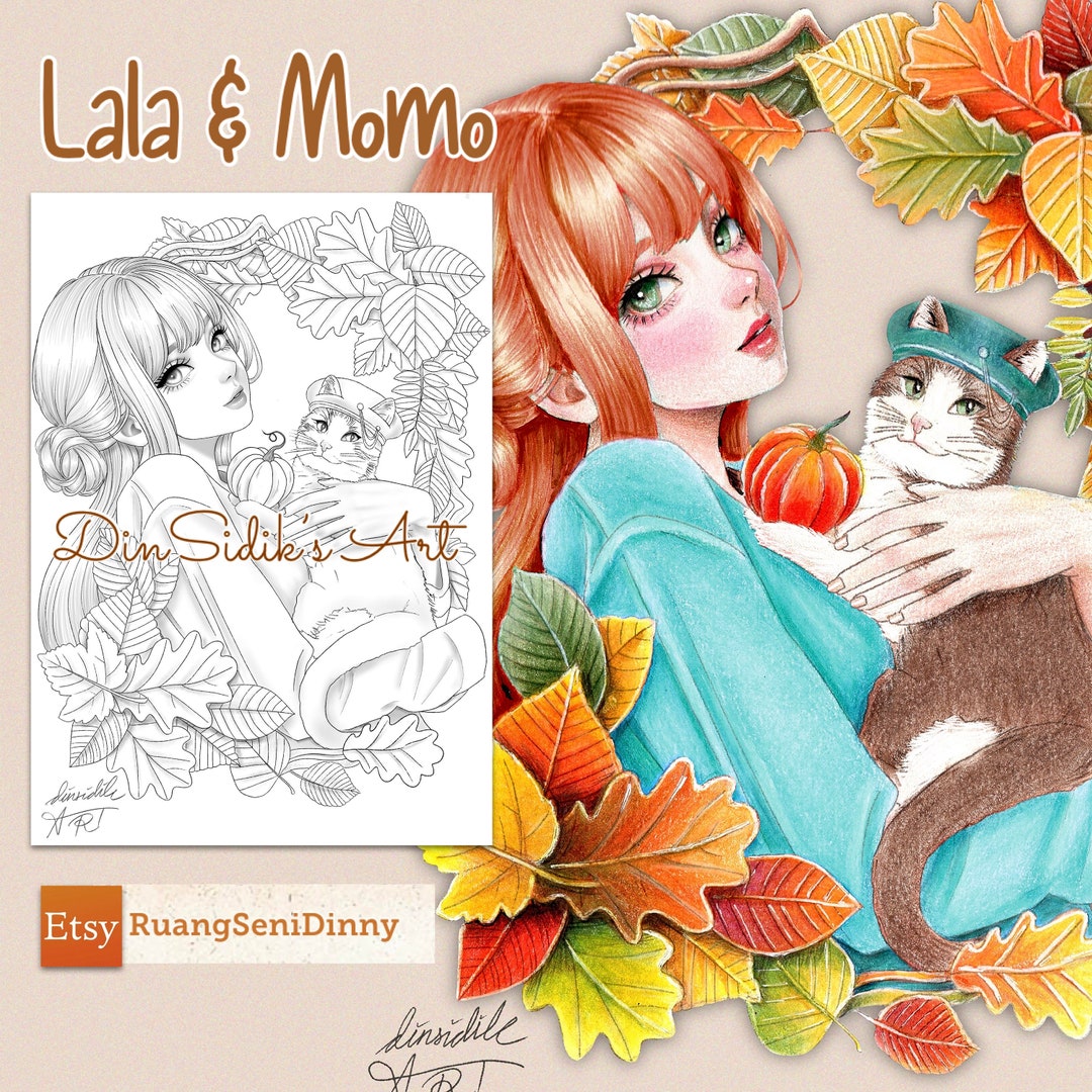 Lala & Momo Coloring Page by Dinnysidik - Etsy