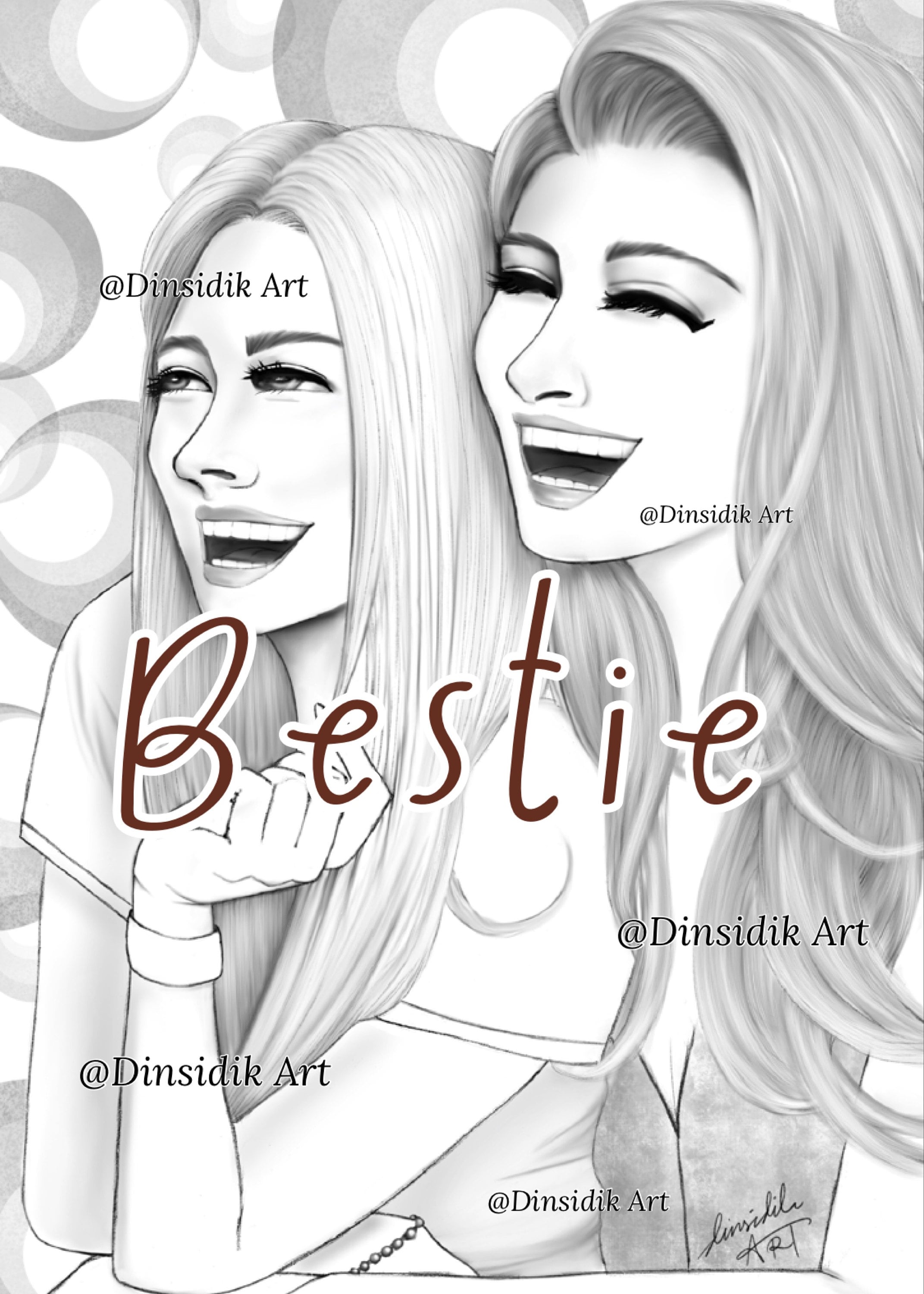 Bestie Coloring Pages, by Dinny Sidik (dinsidik) - Etsy