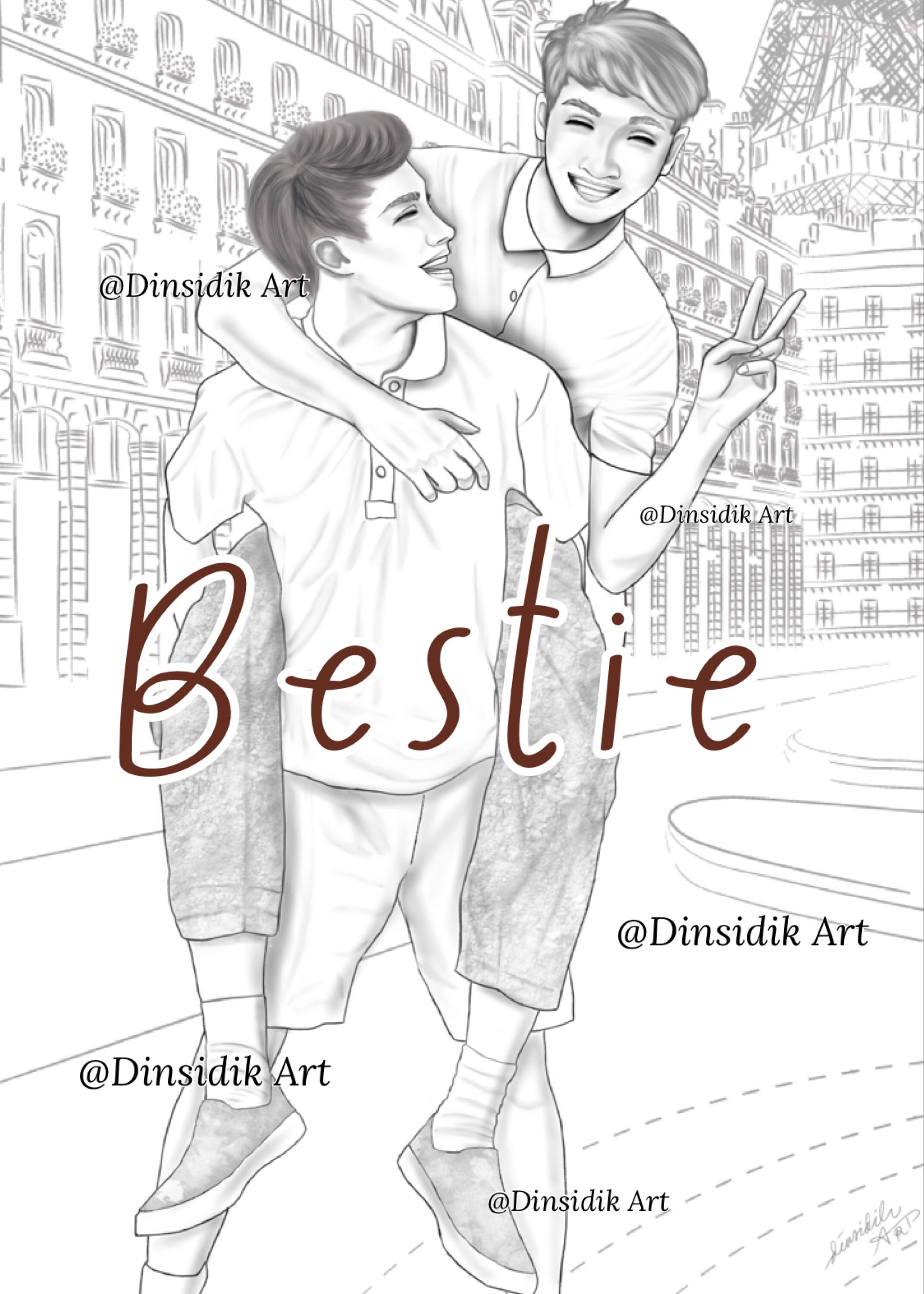 Bestie Coloring Pages, by Dinny Sidik (dinsidik) - Etsy