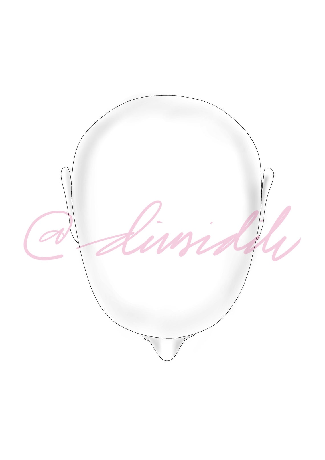 Basic Face Chart for Makeup and Haircut - Etsy