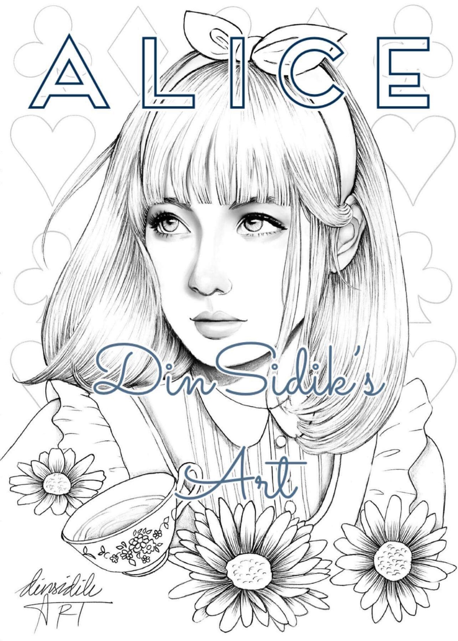 Alice, Coloring Page by Dinny Sidik (dinsidik’s Art) - Etsy